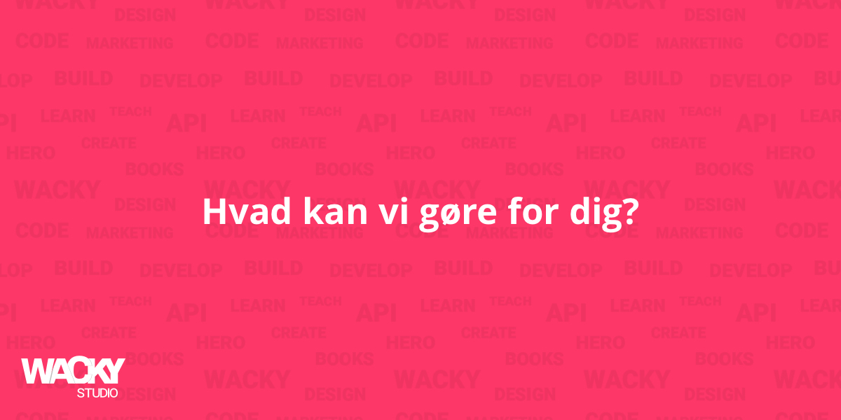 Kontakt os for udvikling i Laravel, Vue.js og WordPress